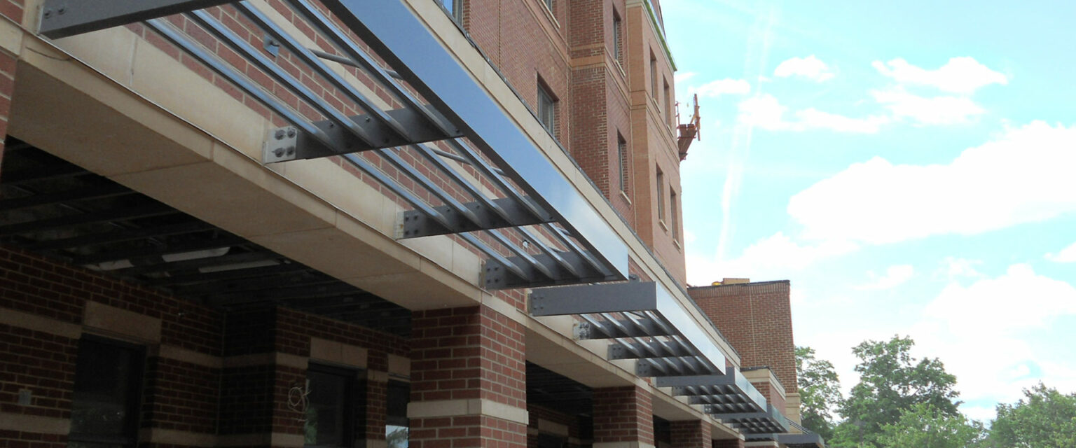 Perforated Metal Canopy, Architectural Metal Canopy, and Metal Canopies