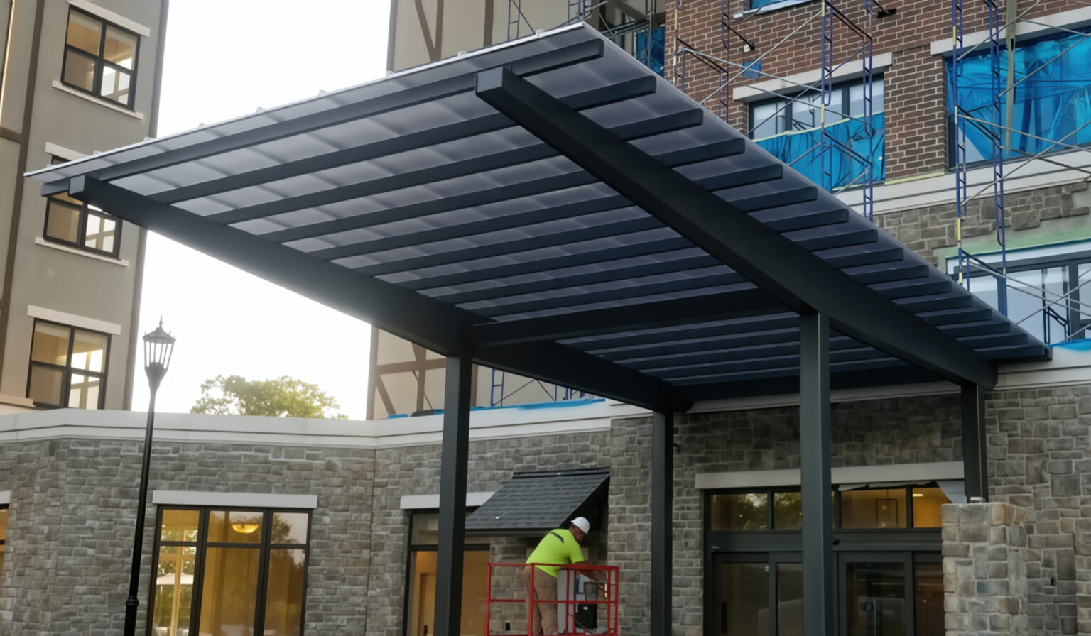 Commercial Metal Canopy, Custom Canopies, and Metal Building Canopies